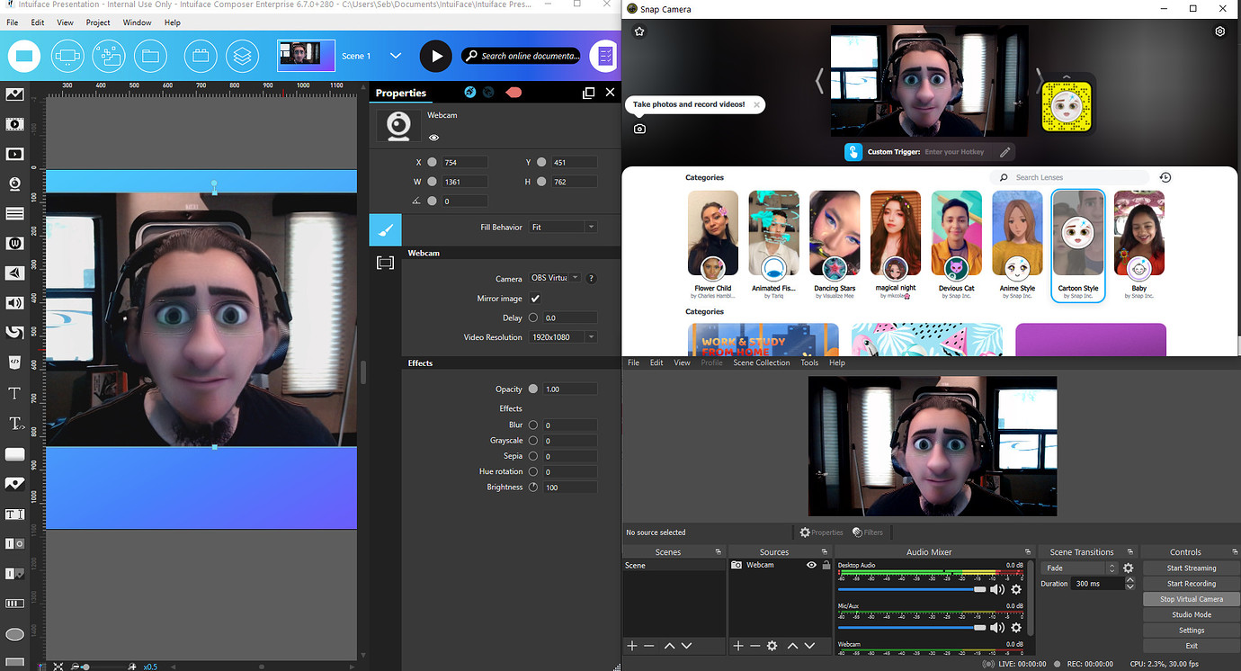 Snapchat Snap Camera as a webcam - Help from Community - Intuiface ...